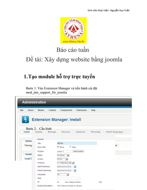 tao module trinh dien anh trong joompla | PDF