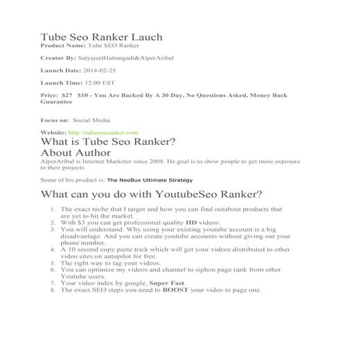 Tube seo-ranker-review-bonus | DOCX