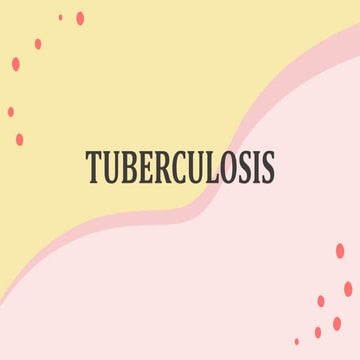 TUBERCULOSIS Community health nursing ppt | PPTX