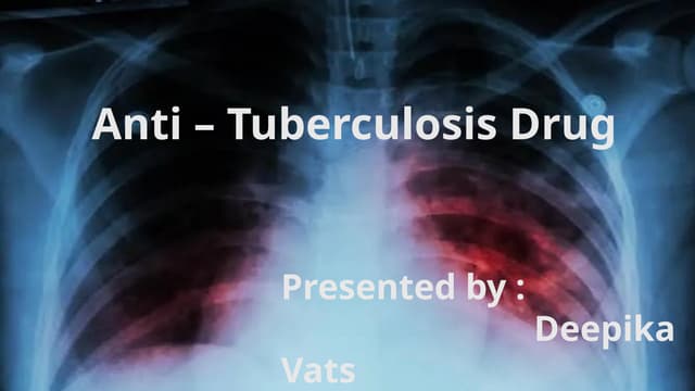 Tuberculosis- management and treatment | PPTX