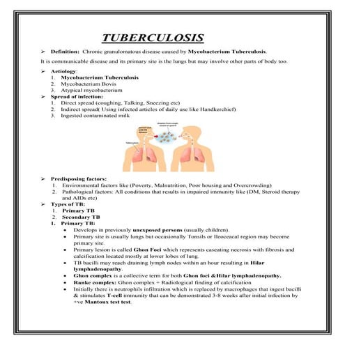 Pulmonary Tuberculosis | PDF