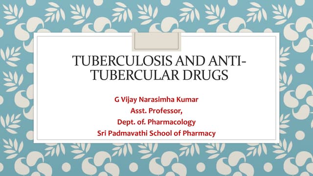 CASE PRESENTATION ON TUBERCULOSIS | PPTX