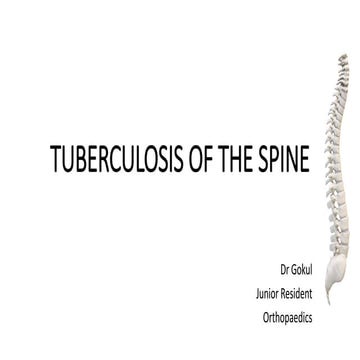 TUBERCULOSIS OF THE SPINE AND MANAGEMENT | PPTX