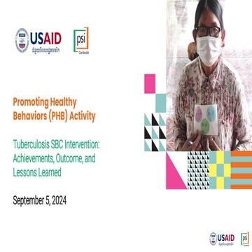 Tuberculosis SBC intervention - achievements, outcomes and lessons ...