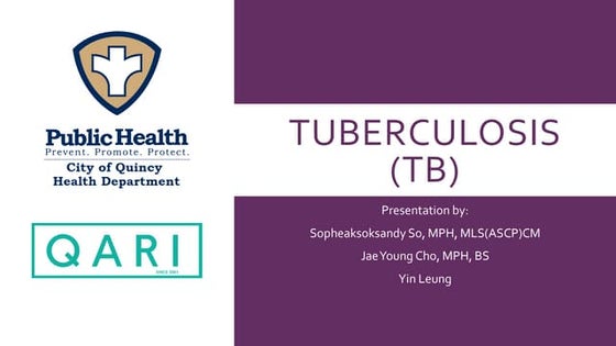 Tuberculosis (T. B) Presentation . pptx | PPT