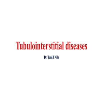 Tubulointerstitial diseases | PPTX