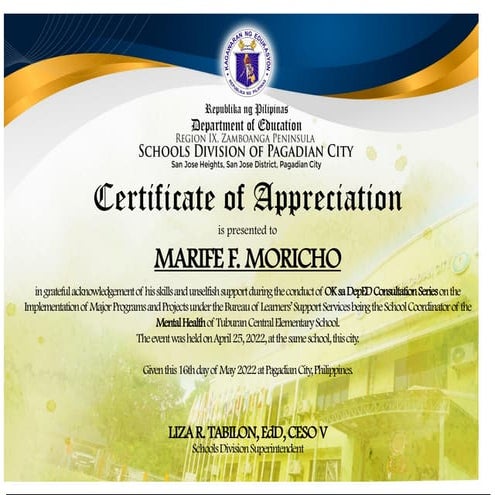 certificate of participation for the stress management | PDF