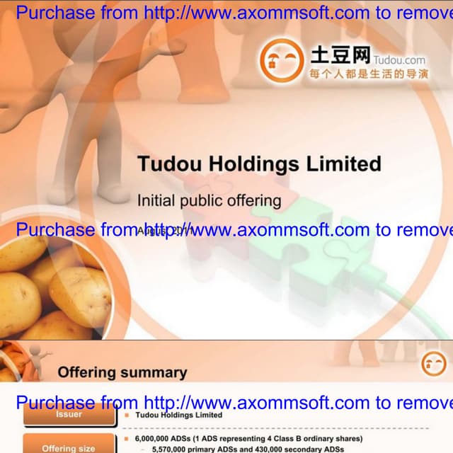 Tudou IPO Road Show Presentation | PDF