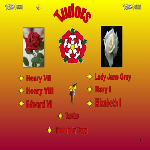 THE TUDOR DYNASTY AND THEIR DIFFERENT MONARCHS | PPT
