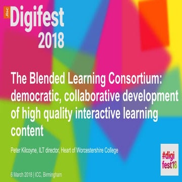 The Blended Learning Consortium and immersive learning | PPT