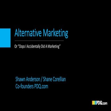 Shawn Anderson & Shane Corellian (Co-Founders, PDQ.com) - Alternative ...