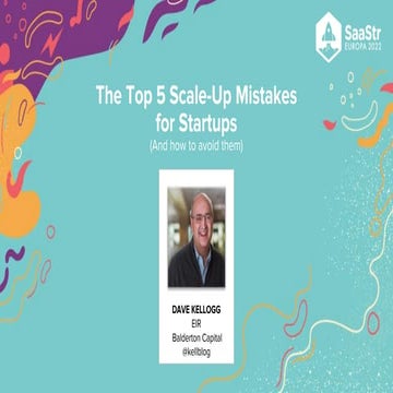 Top 5 Scale Up Mistakes | PPT