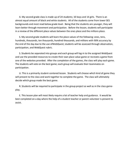 Wednesday lesson plan | DOCX