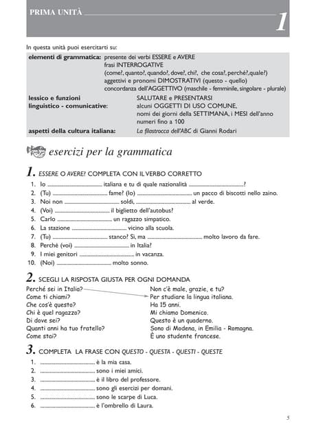Compito grammatica gerundio a2 - | PDF