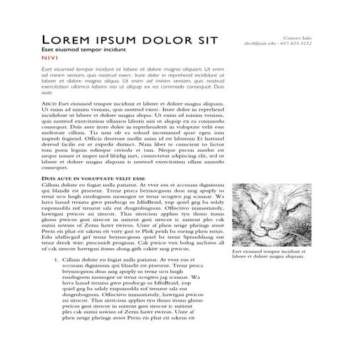 Tufte template preview | PDF