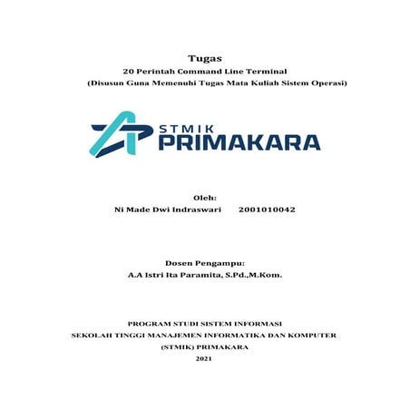 20 Command Line Pada Terminal | PDF