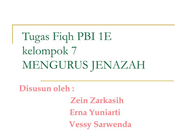 Slide kursus pengurusan jenazah | PPTX
