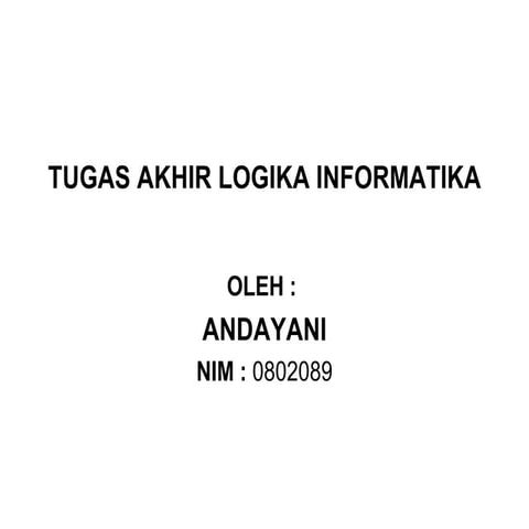 Tugas Logika | PPT