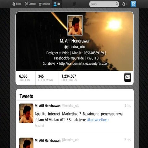 Try Twitter Style. Tugas AMP/ATP Internet Marketing | PPT