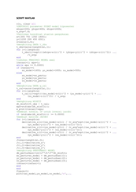 Inversi Non-Linier Dengan Pendekatan Global: Systematic And Random Grid ... Inversi Non-Linier Dengan Pendekatan Global: Systematic And Random Grid ...