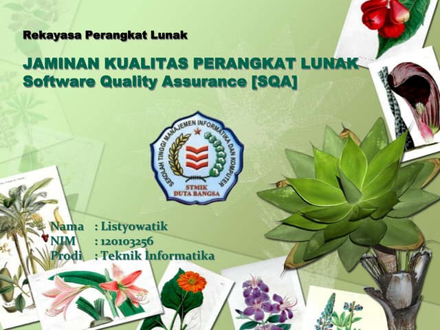 Rekayasa Perangkat Lunak JAMINAN KUALITAS PERANGKAT LUNAK | PPT Rekayasa Perangkat Lunak JAMINAN KUALITAS PERANGKAT LUNAK | PPT