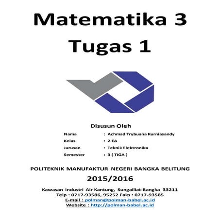 Tugas 1 Matematika 2 | PDF