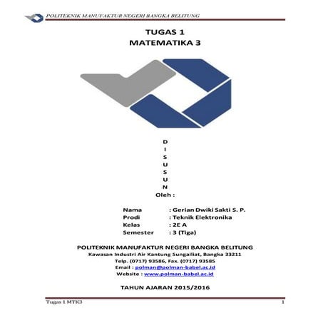 Tugas matematika 3 bab 4 | DOCX