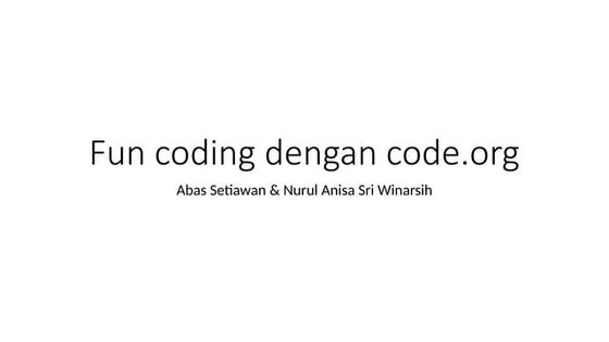Modul pelatihan coding scratch level 1 | PDF