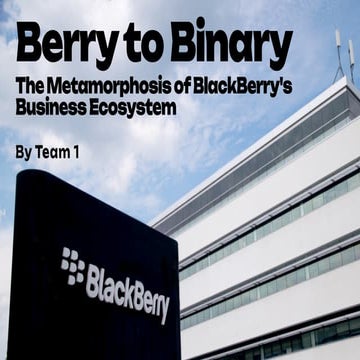 Berry to Binary The Metamorphosis of BlackBerry's Business Ecosystem ...