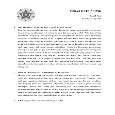 Tugas 1 data mining publish | DOCX