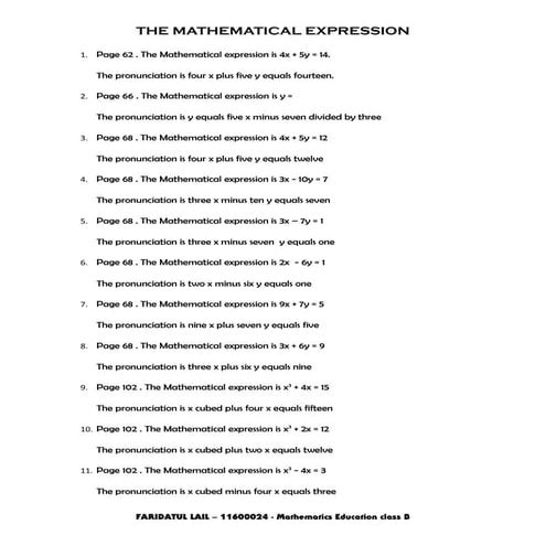 the mathematical expression | PDF