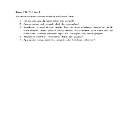 Tugas 1 x ips 1 dan 2 | DOCX