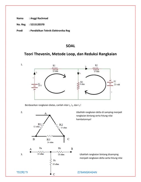RL - Thevenin and Norton Theorems | PPT
