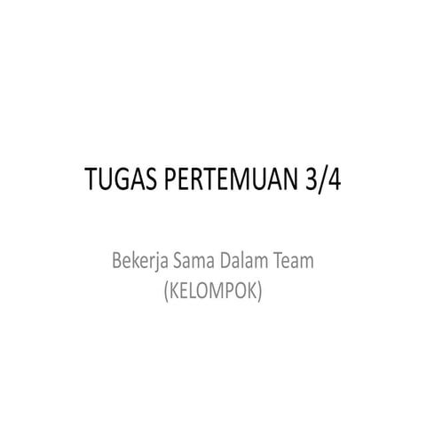 Kerjasama Kelompok (Team Work) | PPTX