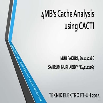4 mb’s cache analysis | PPT