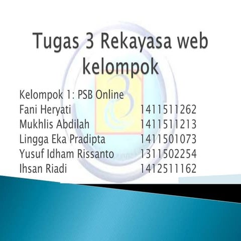 Tugas 3 rekayasa web kelompok | PPT