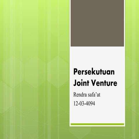 AKL 1 (PERSEKUTUAN JOINT VENTURE) | PPTX