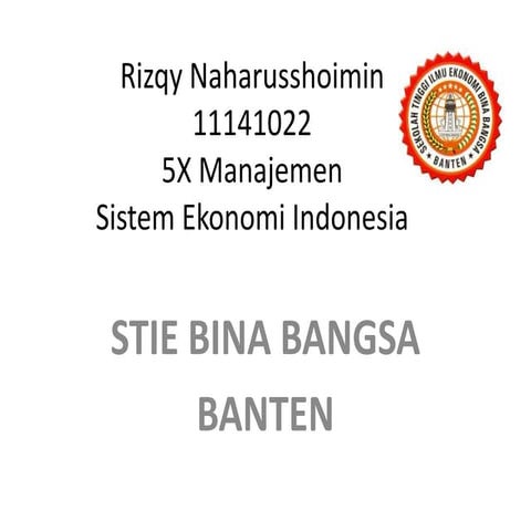 Sistem Ekonomi Indonesia Ppt 