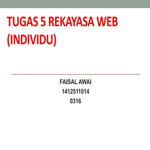 Tugas 5 rekayasa web | PPTX