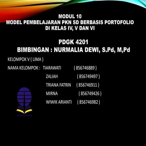 TUGAS 5 PEMBELAJARAN PKN di SD MODUL 10 KB 1 DAN KB 2.pptx