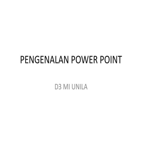 Pengenalan Power Point Nashrul | PPTX