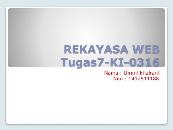 Tugas7 ku-0316-rekweb | PPT