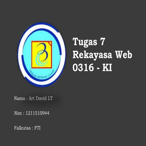 Tugas 7 rekayasa web 1211510944 art david | PPT
