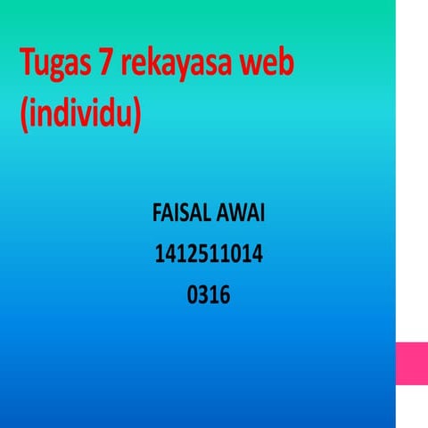 Tugas 7 rekayasa web (individu) | PPT