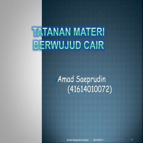 Tugas 7 tatanan materi berwujud cair | PPTX