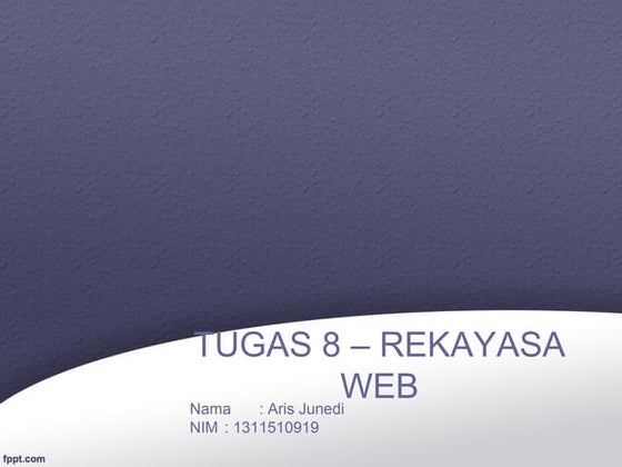 Tugas 5 - Rekayasa Web | PPT