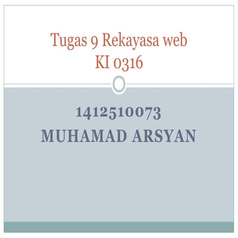 Tugas 9 rekayasa web | PPTX