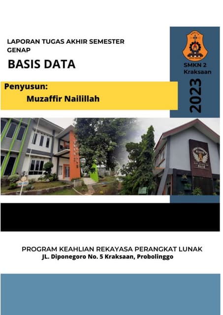 Laporan Praktikum Tugas Akhir Basis Data | PDF