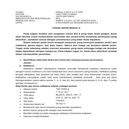 Tugas akhir m6 | PDF