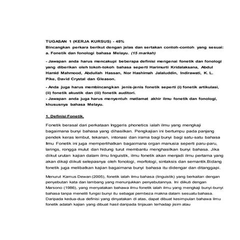 Fonetik bahasa melayu | PDF